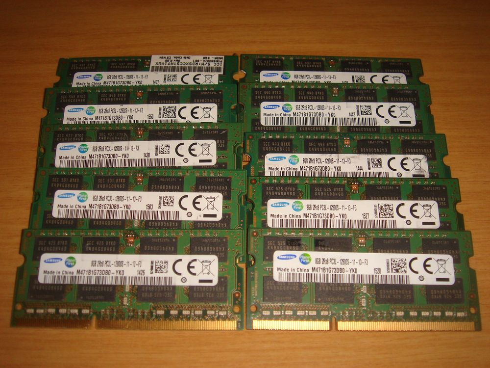 2 stück 8gb ddr3 PC3L 12800 (1600) RAM für Laptop. (Gebraucht) in St ...