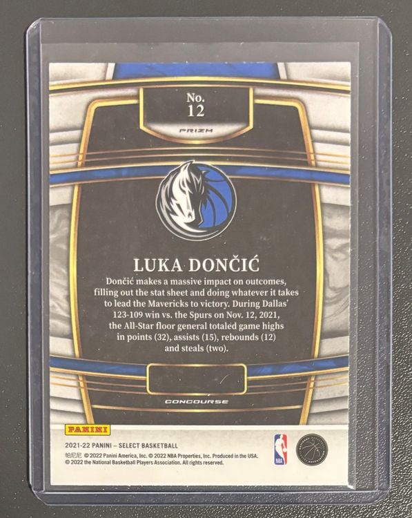 NBA Luka Doncic 2021-22 Select Orange Flash Parallel Card (Neu (gemäss ...