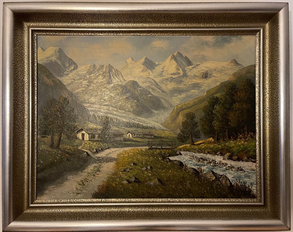 "Berglandschaft", Ölbild von E. Janin | Kaufen auf Ricardo