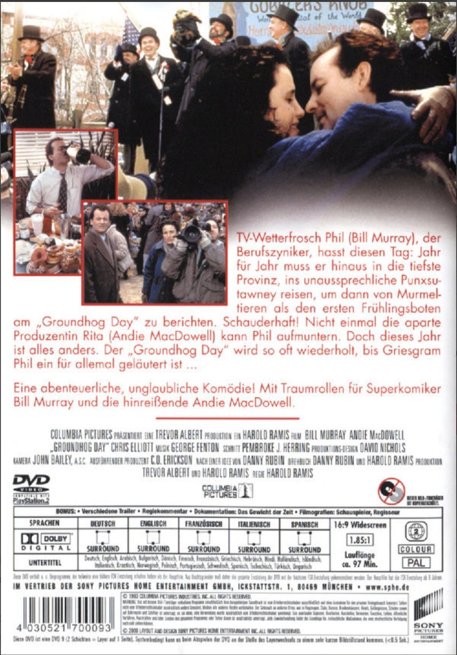 Und täglich grüsst das Murmeltier (1993) Bill Murray (Gebraucht) in ...