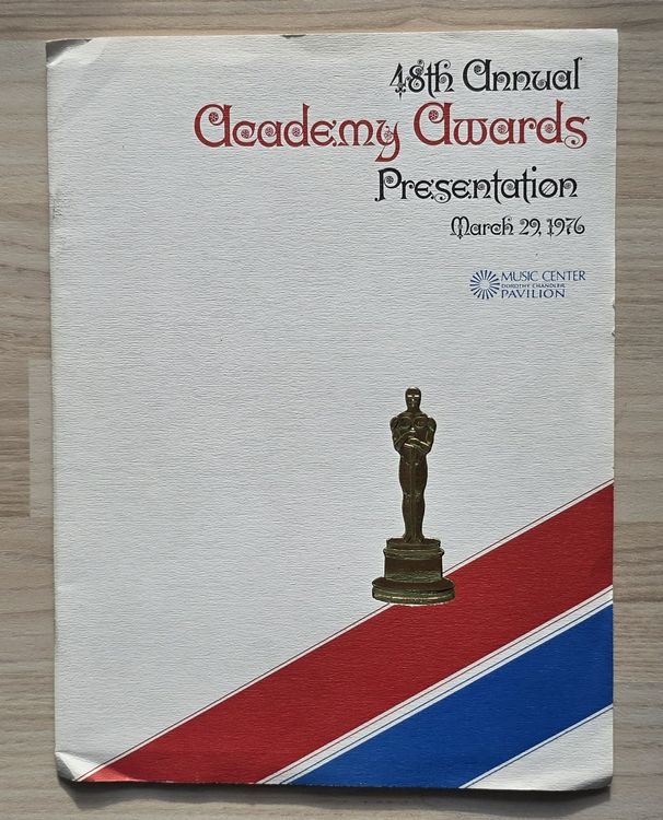 48th Academy Awards Programm, Zustand sehr gut, 1976 (Gebraucht) in ...