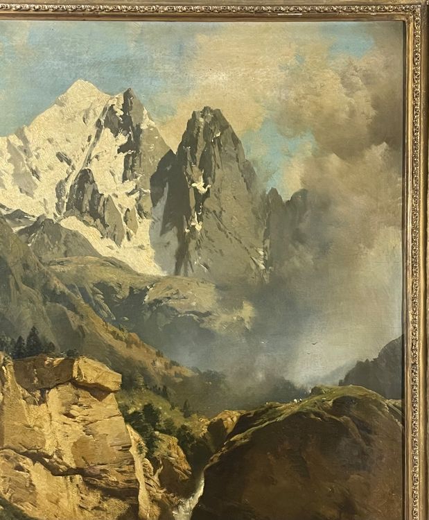 Charles Hoguet (1821-1870) grosses Gemälde - Berglandschaft | Kaufen auf Ricardo