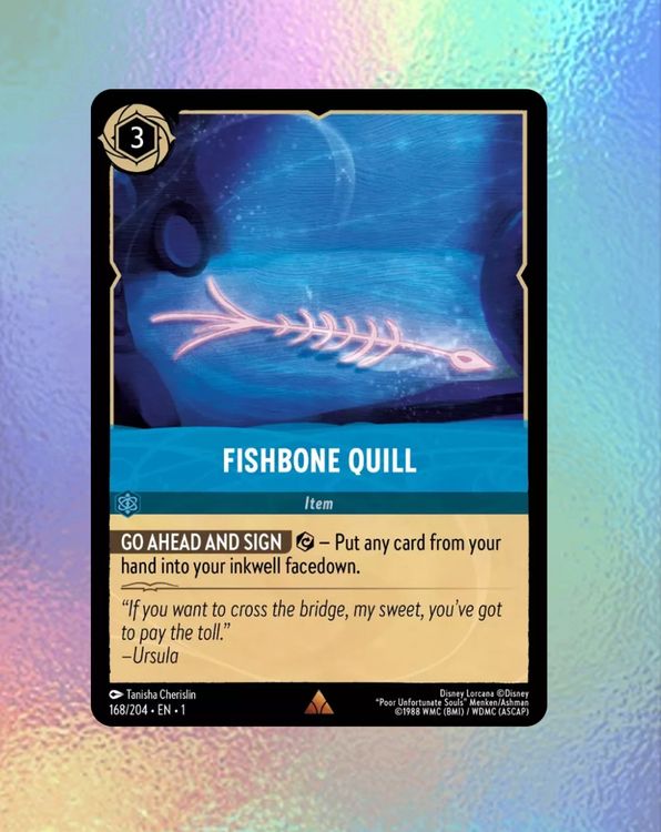 Lorcana - FISHBONE QUILL - 168/204 Holo Foil Englisch | Kaufen auf Ricardo