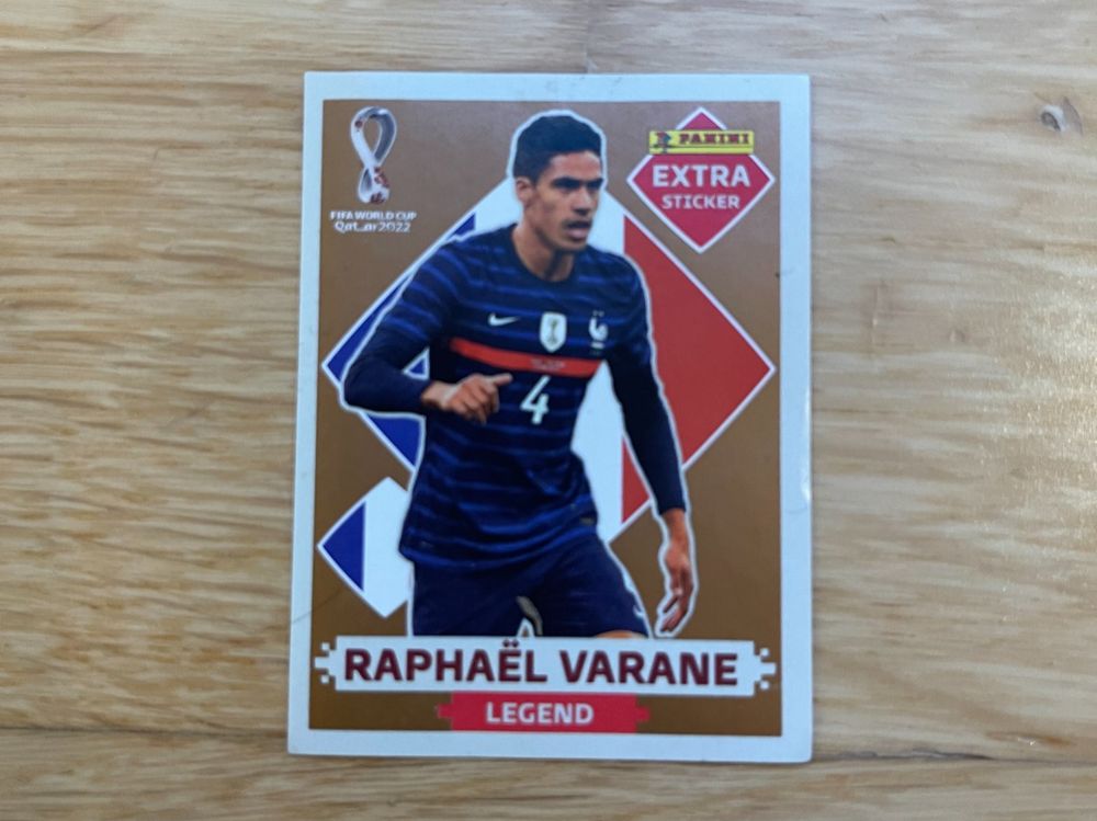Raphael Varane: Panini Extra Sticker Bronze : WM 2022 (Gebraucht) in Greifensee für CHF 5 – mit ...