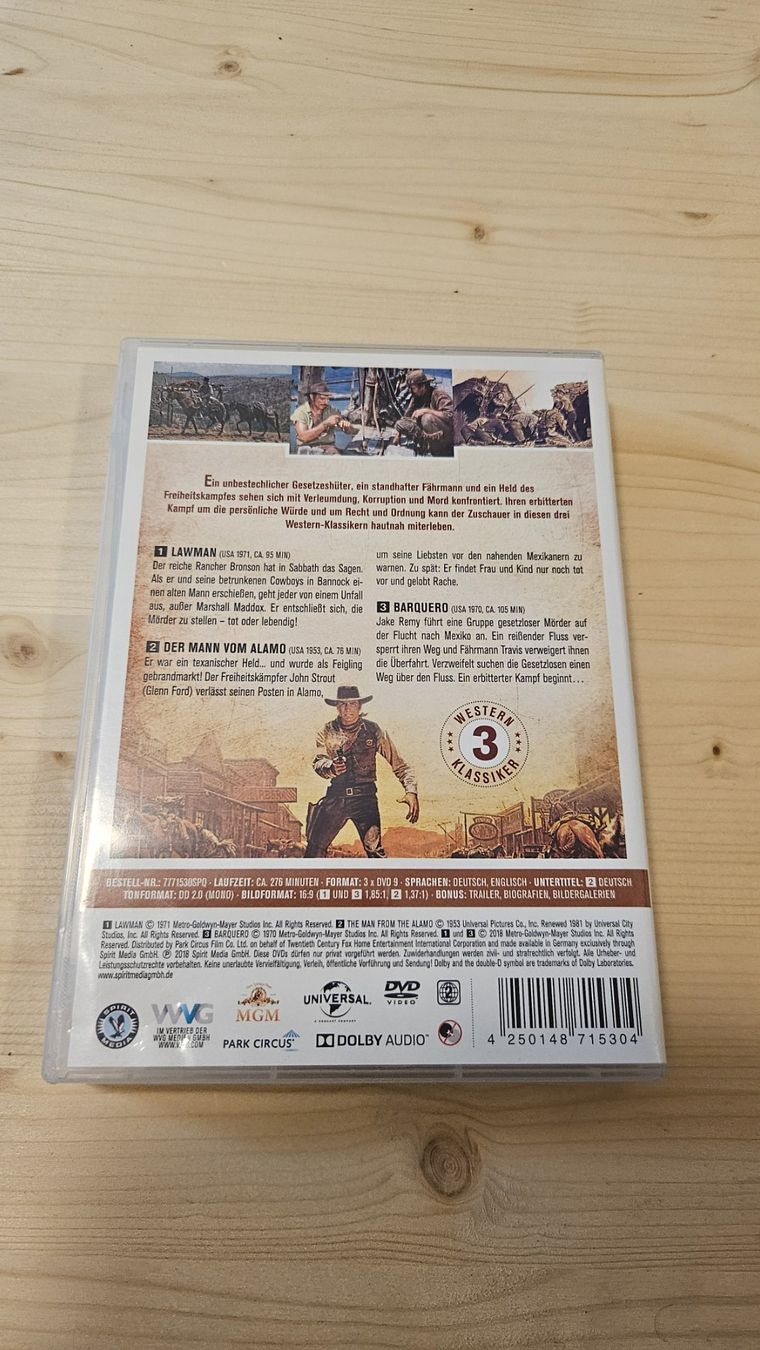 Grosse Klassiker des Wilden Westens, 3-DVD Box, Top Zustand (Gebraucht ...