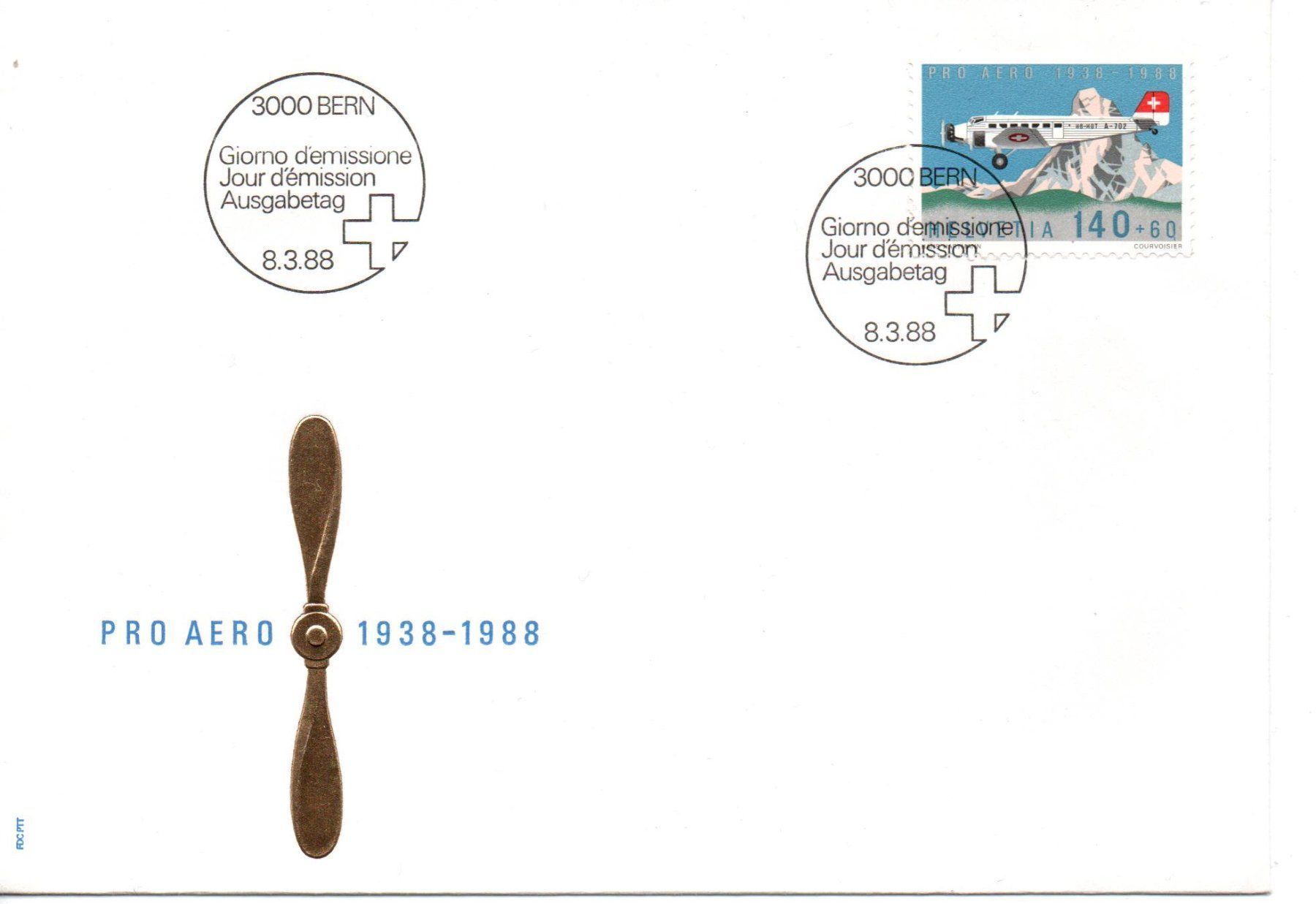 1988 POSTA AEREA 7 FDC SBK F49 Jubiläumflüge 50 J. Stiftung‪ (Neu ...