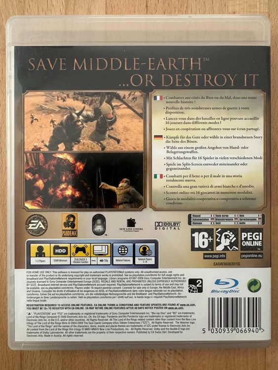 Lord of the Rings Conquest - PS 3 PS3 (Gebraucht) in Nussbaumen AG für ...