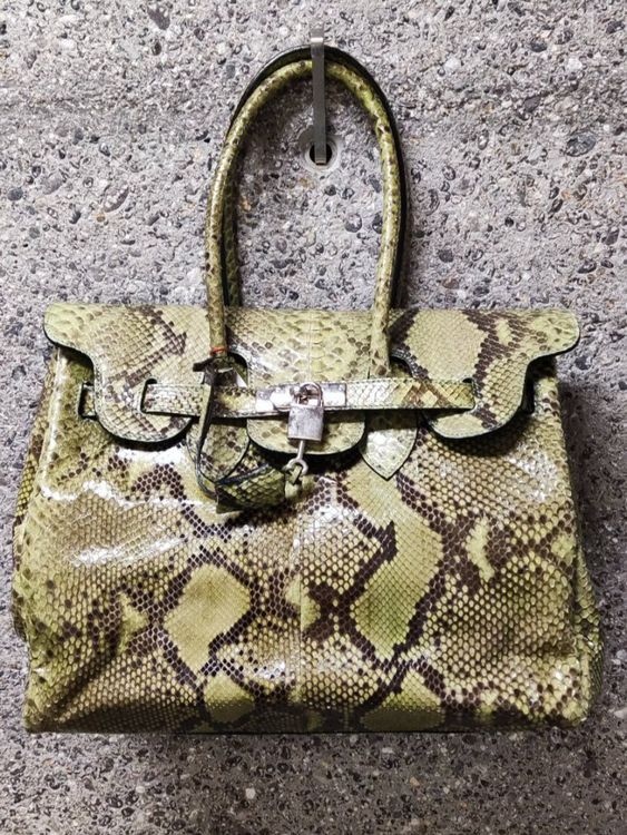 Neue, Python, Retro Handtasche Vintage "Via Borgospesso" (Neu (gemäss ...