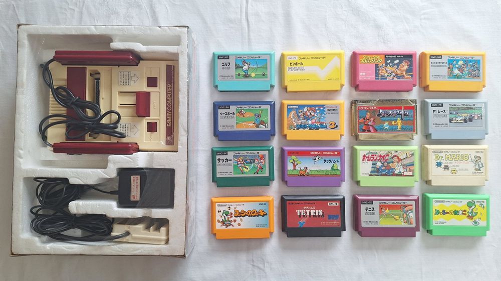 Famicom Konsole OVP + 16 Spiele, japanische NES (Defekt) in ...