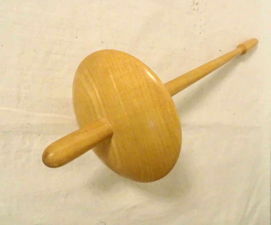 Spindel aus Holz, Handspindel, ideal zum Spinnen von Wolle (Gebraucht ...