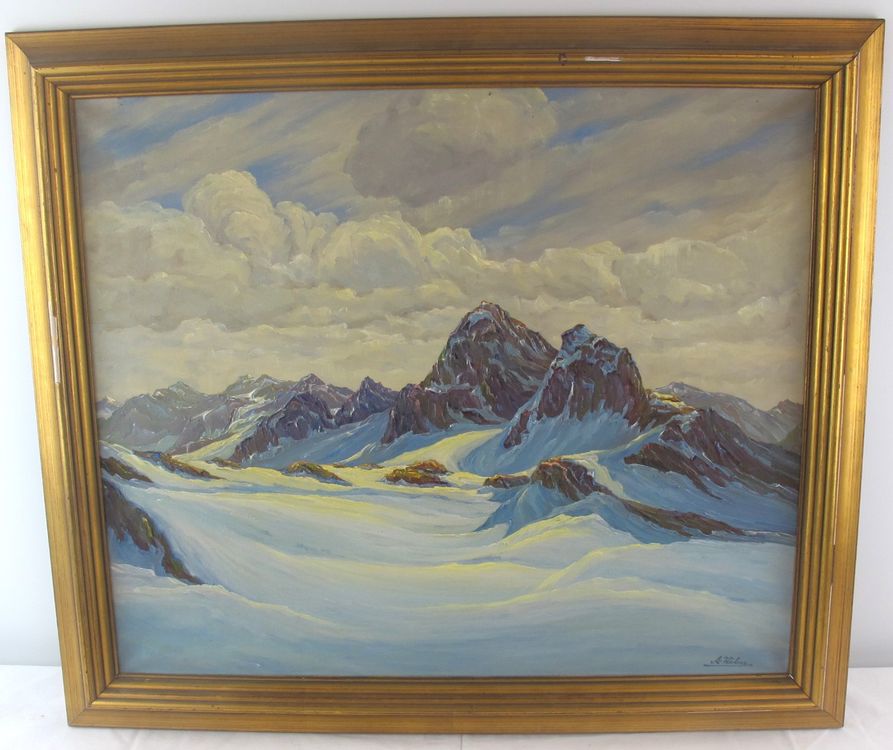 Gemälde Berglandschaft von August Weber | Kaufen auf Ricardo