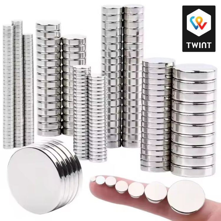 🧲 Aimants Ronds 10x2 mm – 50 Pièces Bricolage & Bureau (Nuovo e nell ...