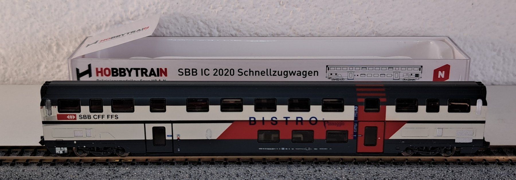 SBB Bistro Rest. Wagen Hobbytrain IC 2020BR Spur N OVP (Gebraucht) in ...