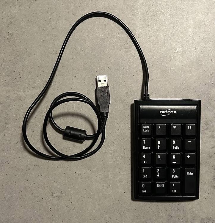 USB Ziffernblock / Numeric Keypad inkl. 2-Port USB Hub (Gebraucht) in ...