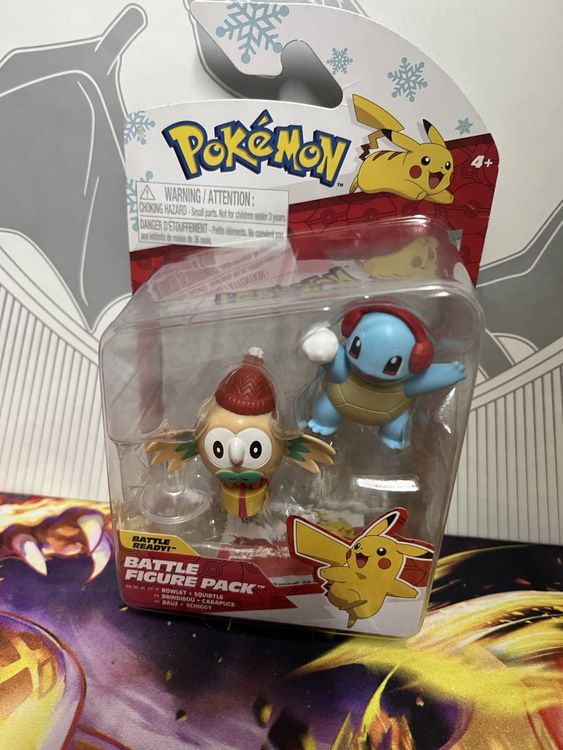 Pokémon Figuren Set Weihnachten Winter Rowlet Alola (Neu und ...