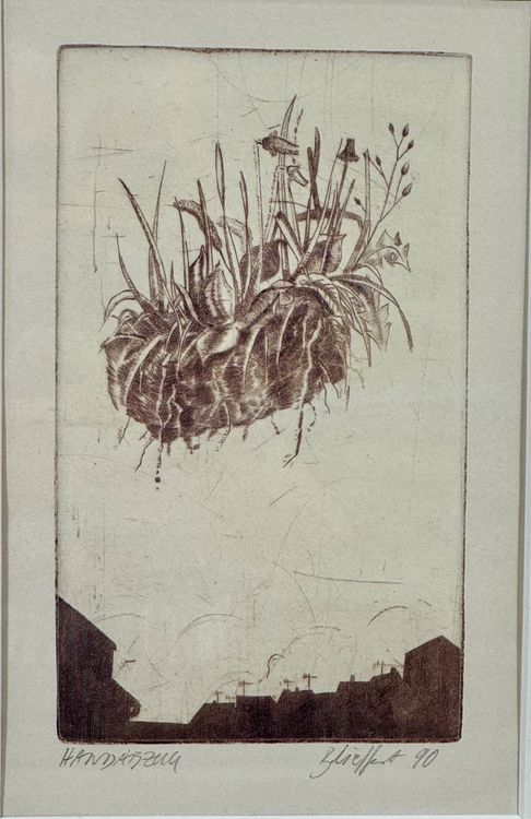 Interessante Radierung unleserlich Signiert | Kaufen auf Ricardo