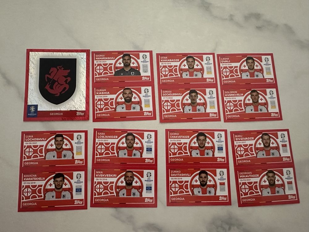 EURO 2024 STICKERS KAZAKHSTAN, GREECE, LUXEMBOURG, GEORGIA | Kaufen auf ...