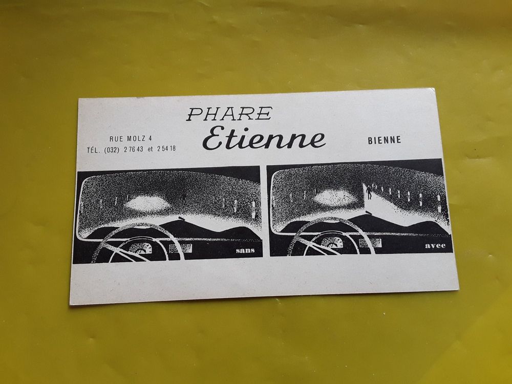 Biel / Bienne, Phare Etienne / Autoscheinwerfer Werbung (Gebraucht) in Biel/Bienne für CHF 9 ...