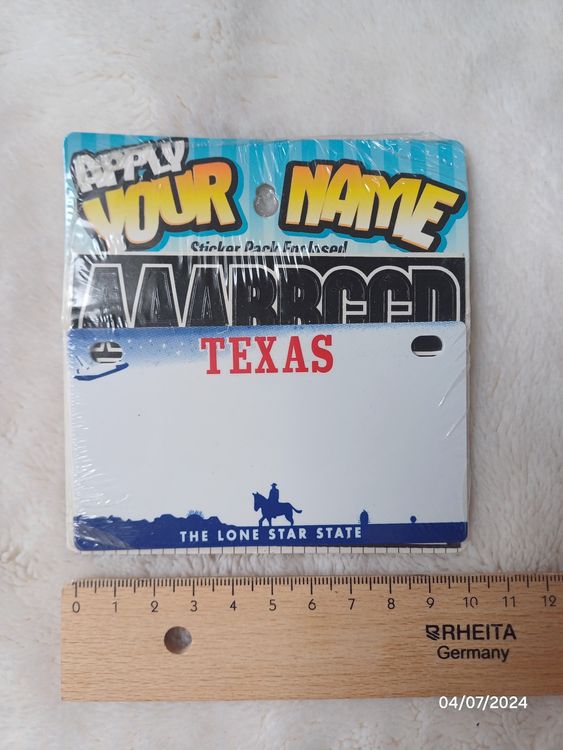 Mini Autokennzeichen – Texas Souvenir - Kinder (Neu und ...