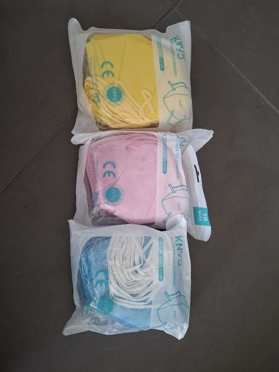 Colorful KN95 Face Masks - 30 Pieces (Neu und originalverpackt) in ...