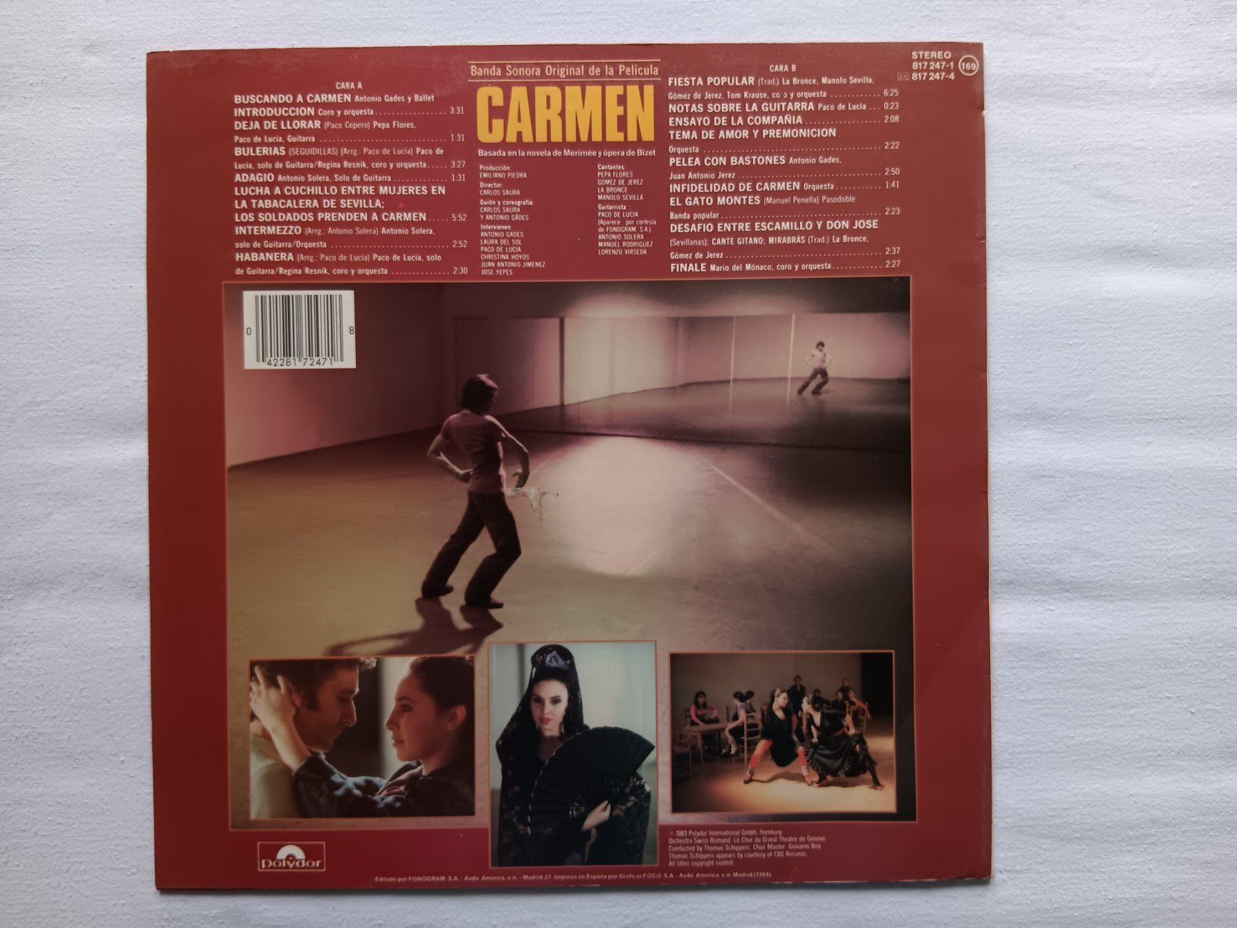 LP Carmen, Banda Sonora Original de la Película, 1984 (Gebraucht) in ...