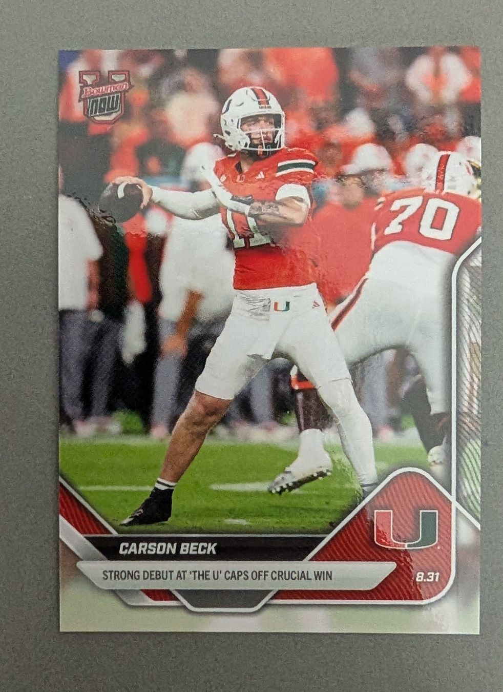 Carson Beck Football Card - Miami Hurricanes Debut!🏈🔥 (Neu (gemäss ...