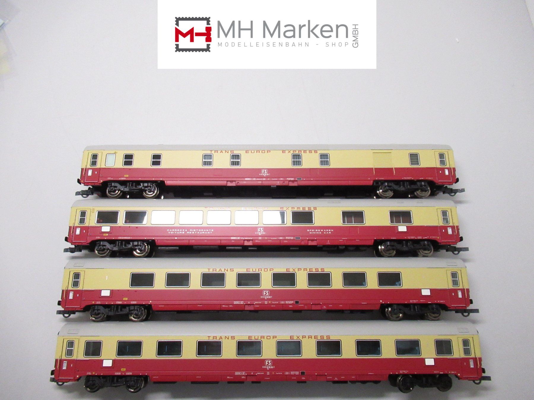 Roco 45906 TEE Personenwagen Set 4 Teilig FS Tren Italia H0 (Gebraucht ...