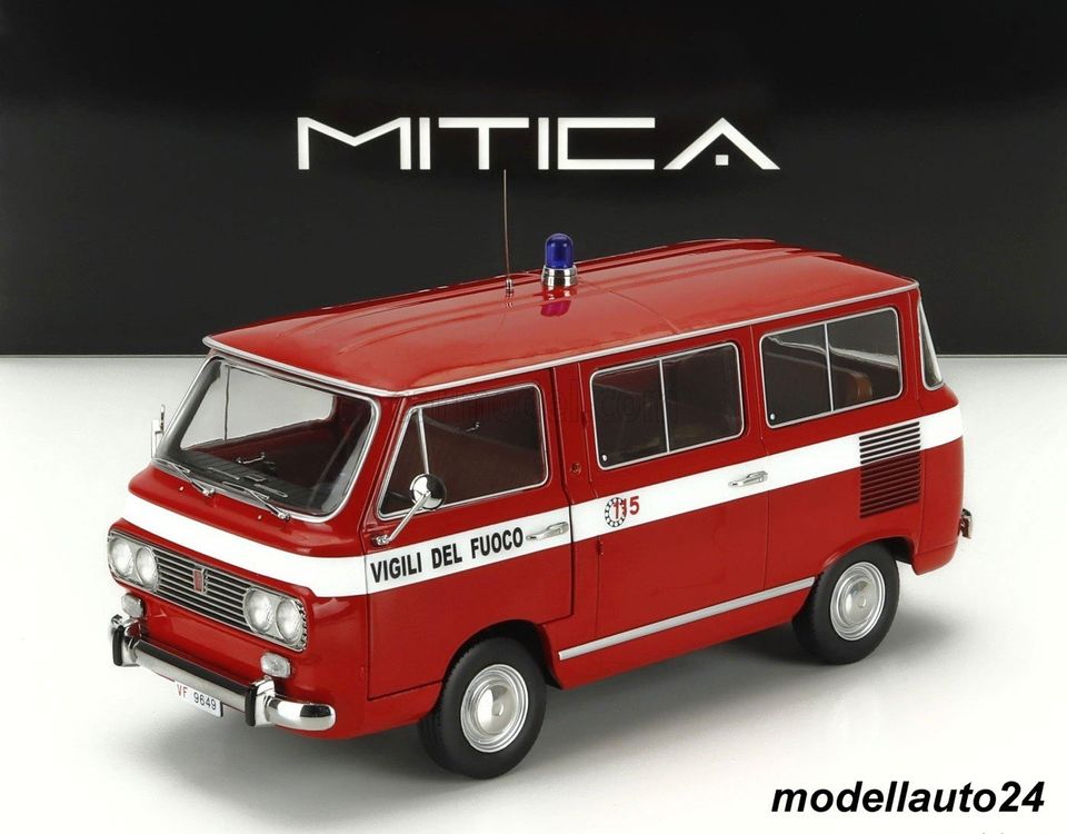 Fiat 850 Familiare Vigili del Fuoco 1970 / Micita 1:18 (Neu und ...