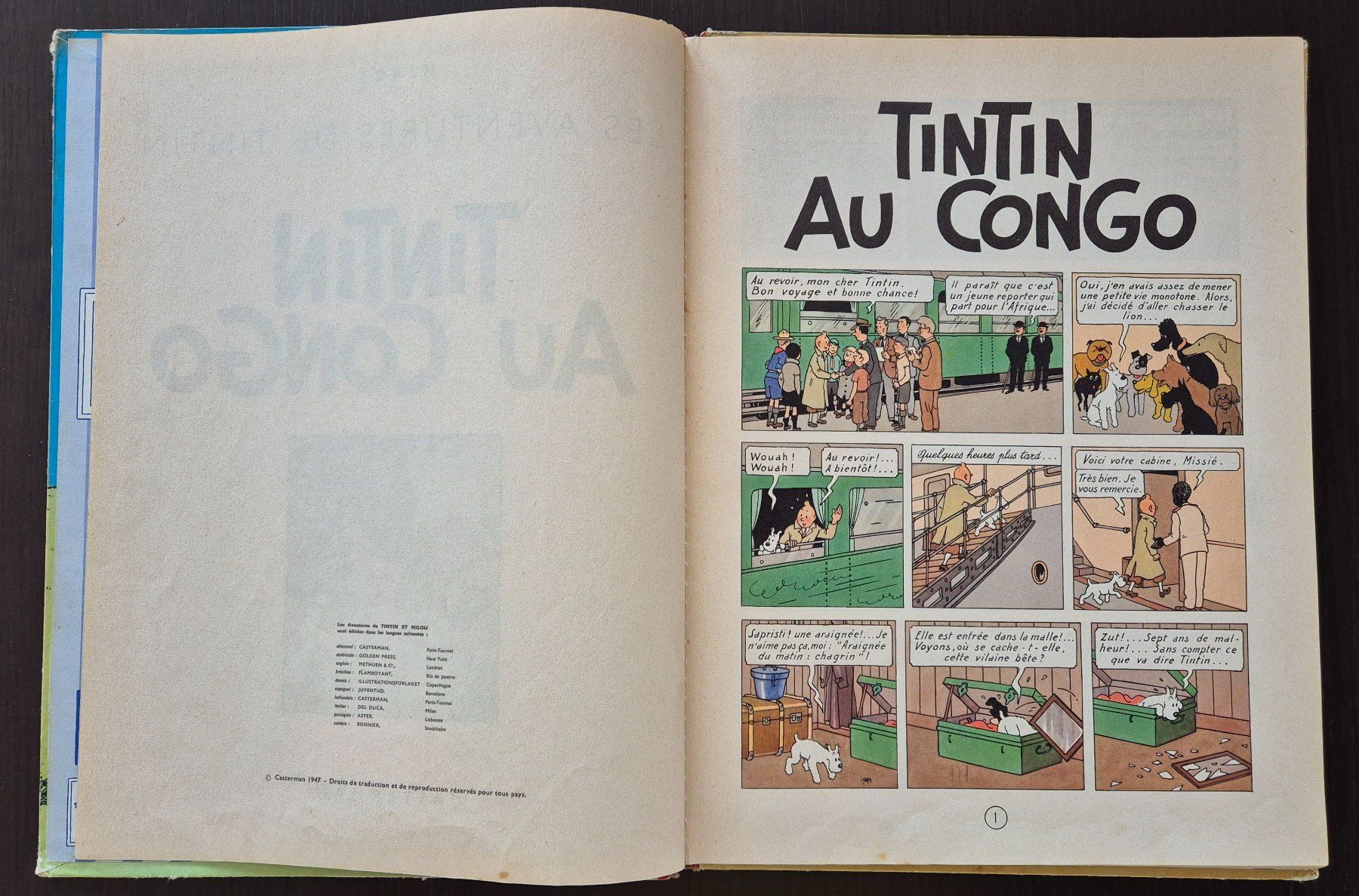 Tintin au congo, édition 1947, bon état (Gebraucht) in Les Geneveys-sur ...