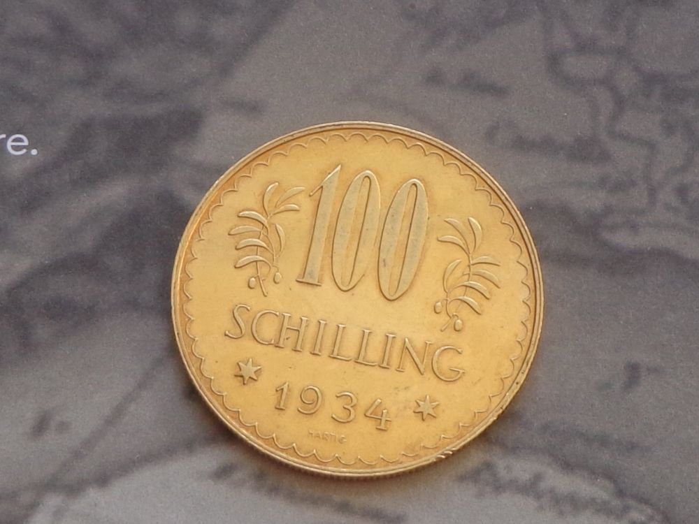 Autriche 100 Schillings OR 1934 - Très Rare (9383 ex.) (D'occasion) à ...