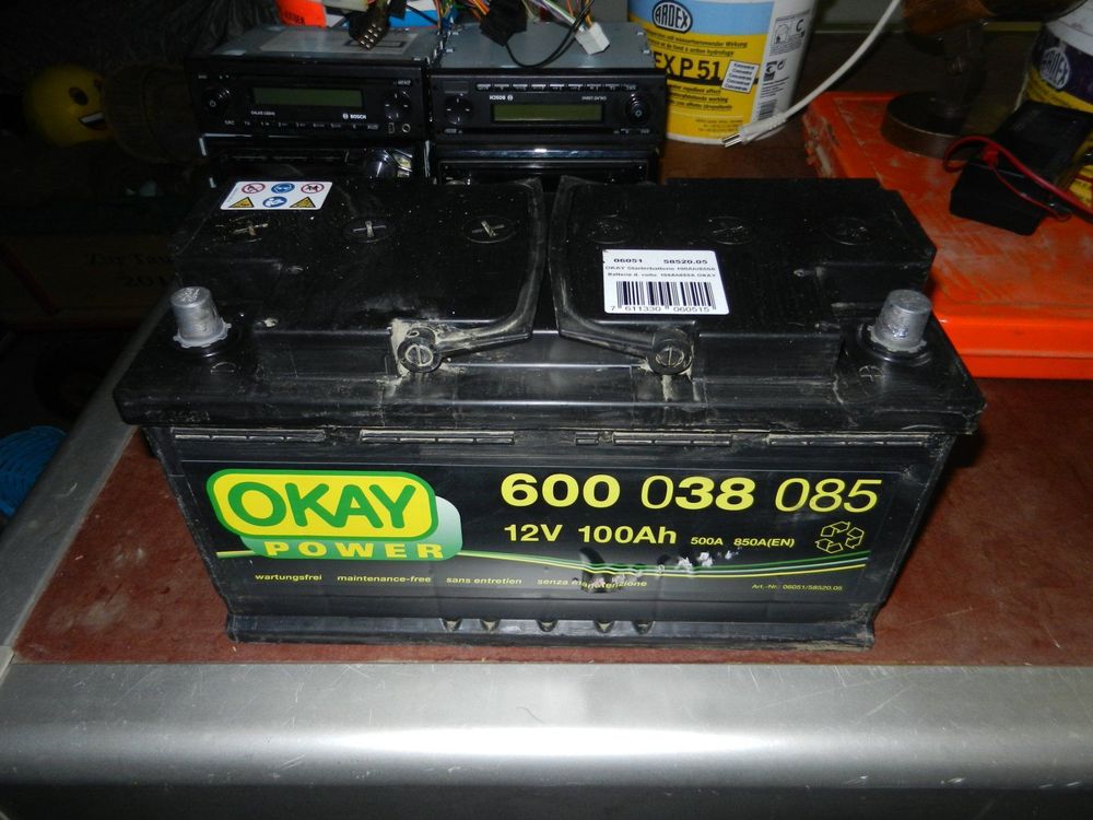 Autobatterie Okay Power 12V 100Ah 850A (Gebraucht) in Flamatt für CHF 50 – nur Abholung auf ...