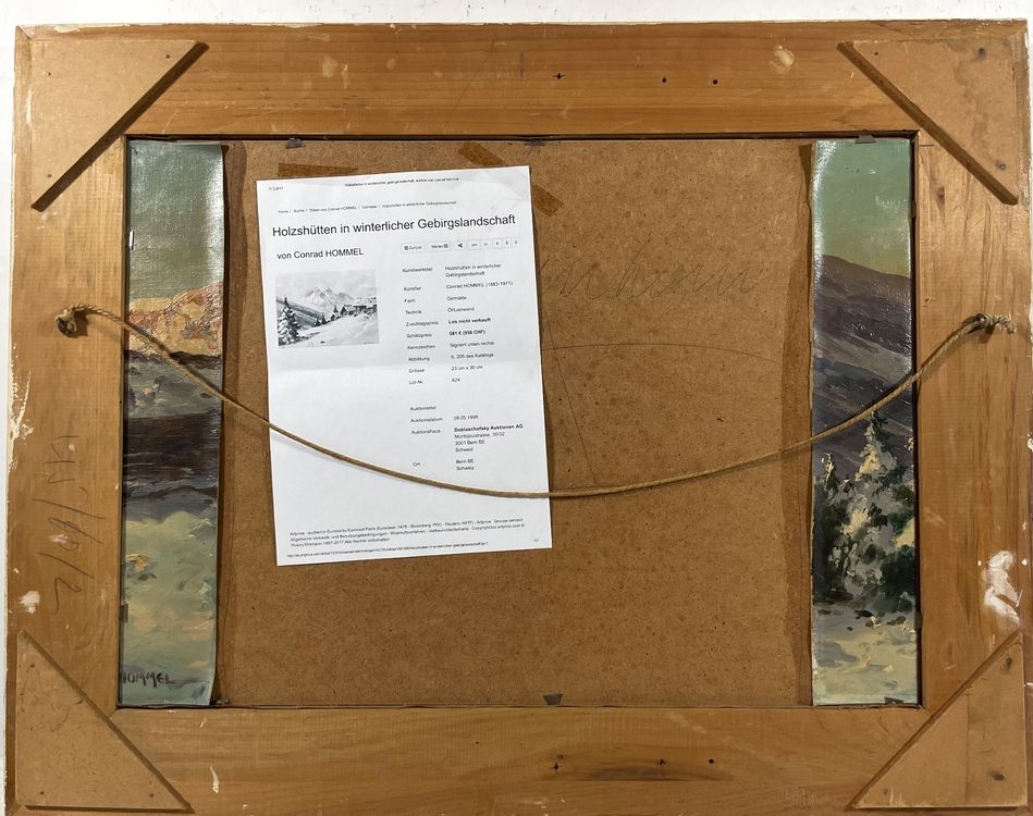 Conrad Hommel (1883-1971) grosses Gemälde | Kaufen auf Ricardo