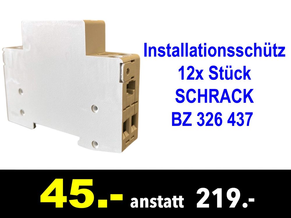 🔴 Installationsschütz SCHRACK 12x Stück BZ 326 437 /673x (Neu und ...