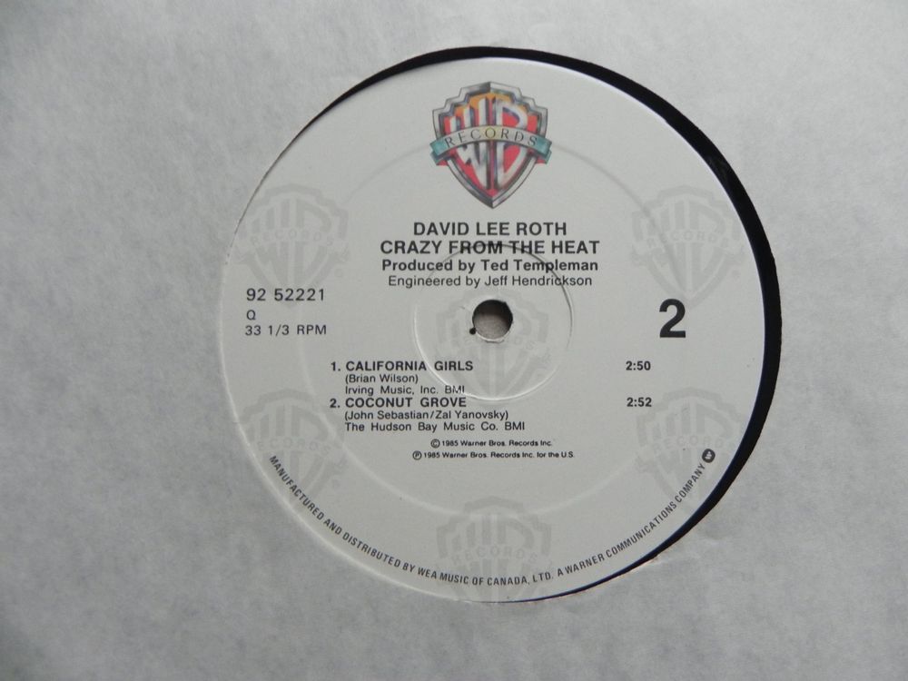 EP - LP USA Hardrock David Lee Roth 1985 Eddy van Halen (Gebraucht) in ...