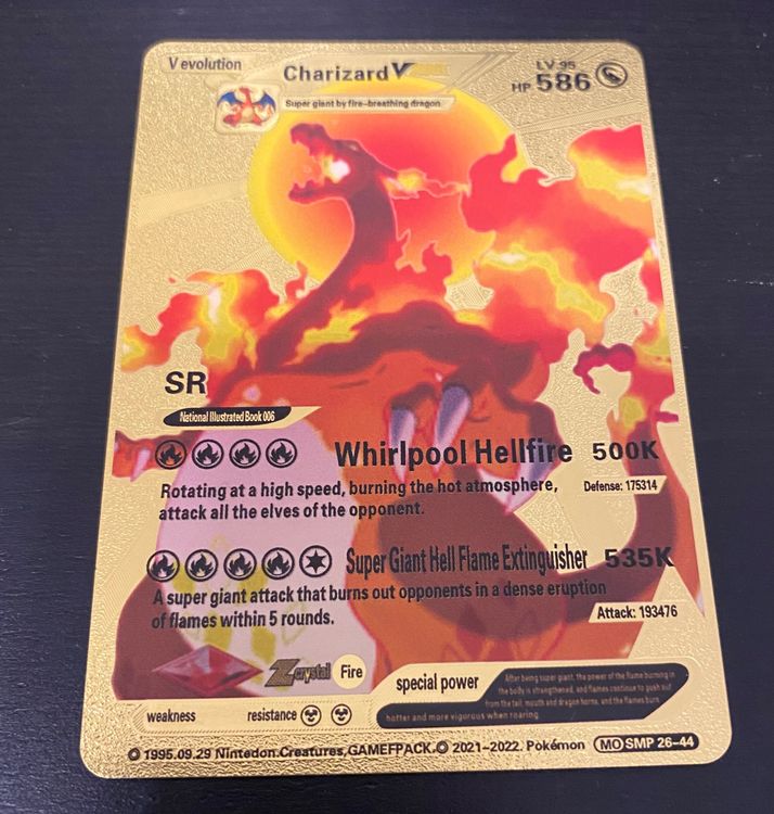 Pokemon Charizard V Gold | Kaufen auf Ricardo