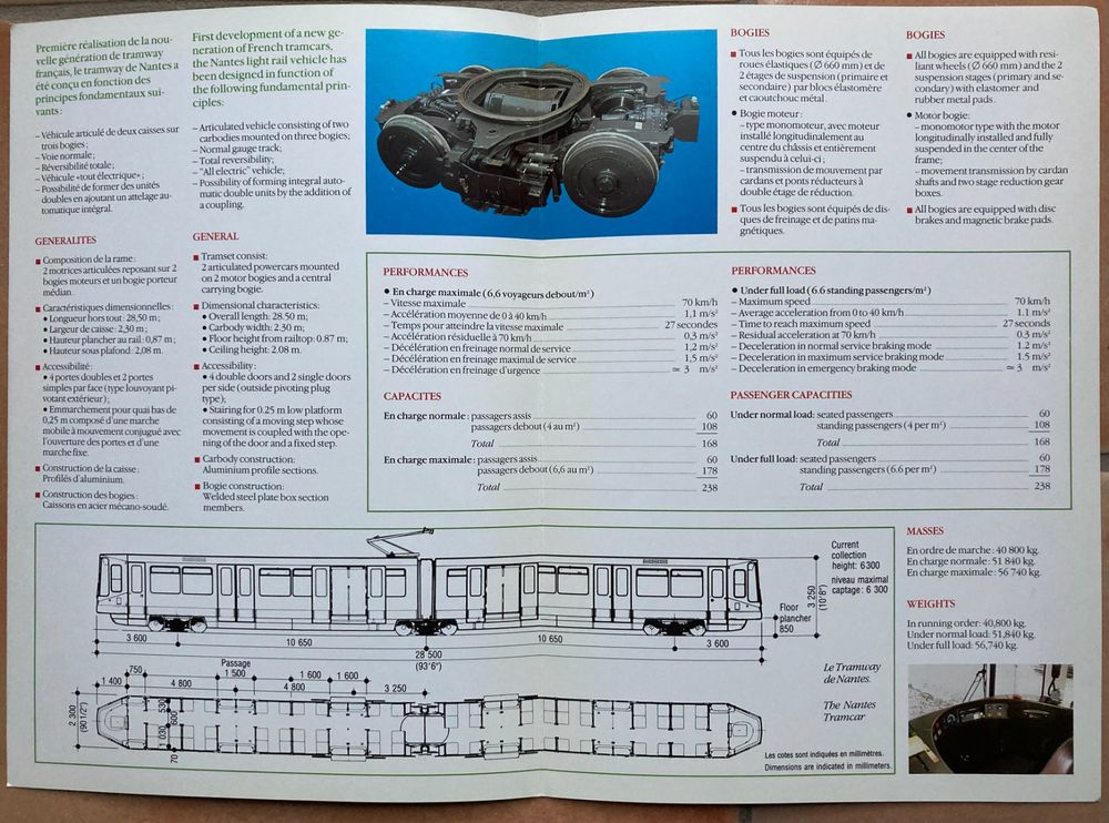 ALSTHOM - Fiche technique du tramway de Nantes - 1986 | Kaufen auf Ricardo