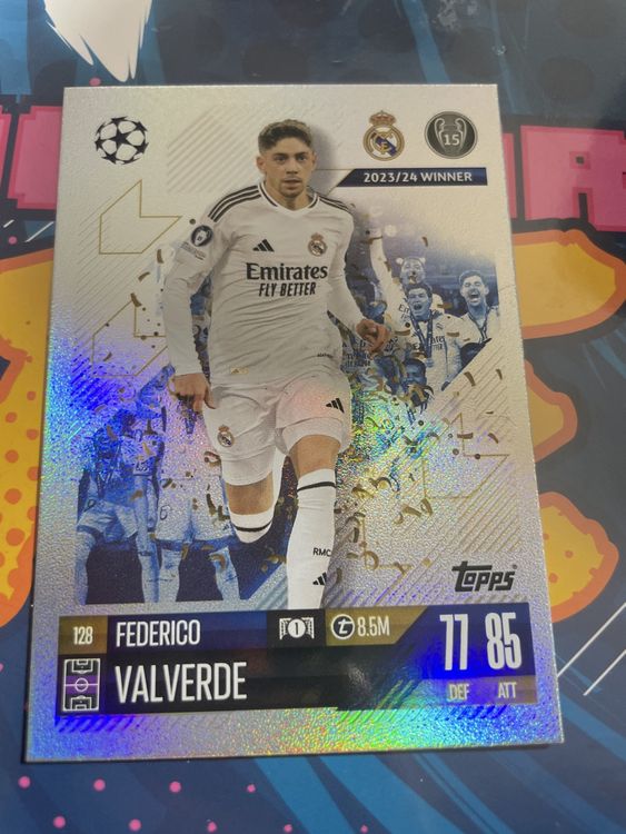 Valverde Match Attax 2023/24 Winner Karte 77/85 Real Madrid (Neu ...