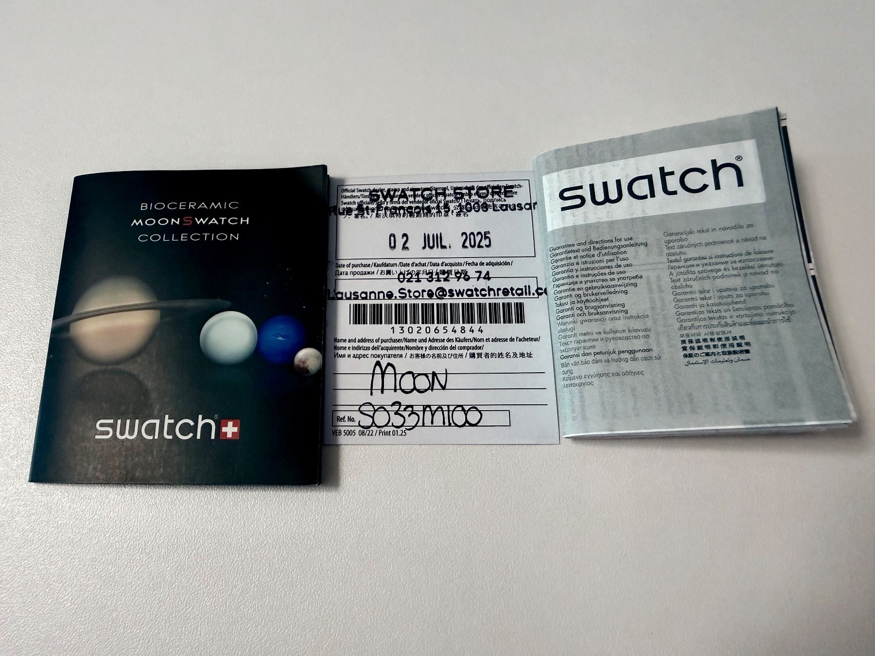 OMEGA x SWATCH Mission to the Moon - Box & Papers (Neu und ...