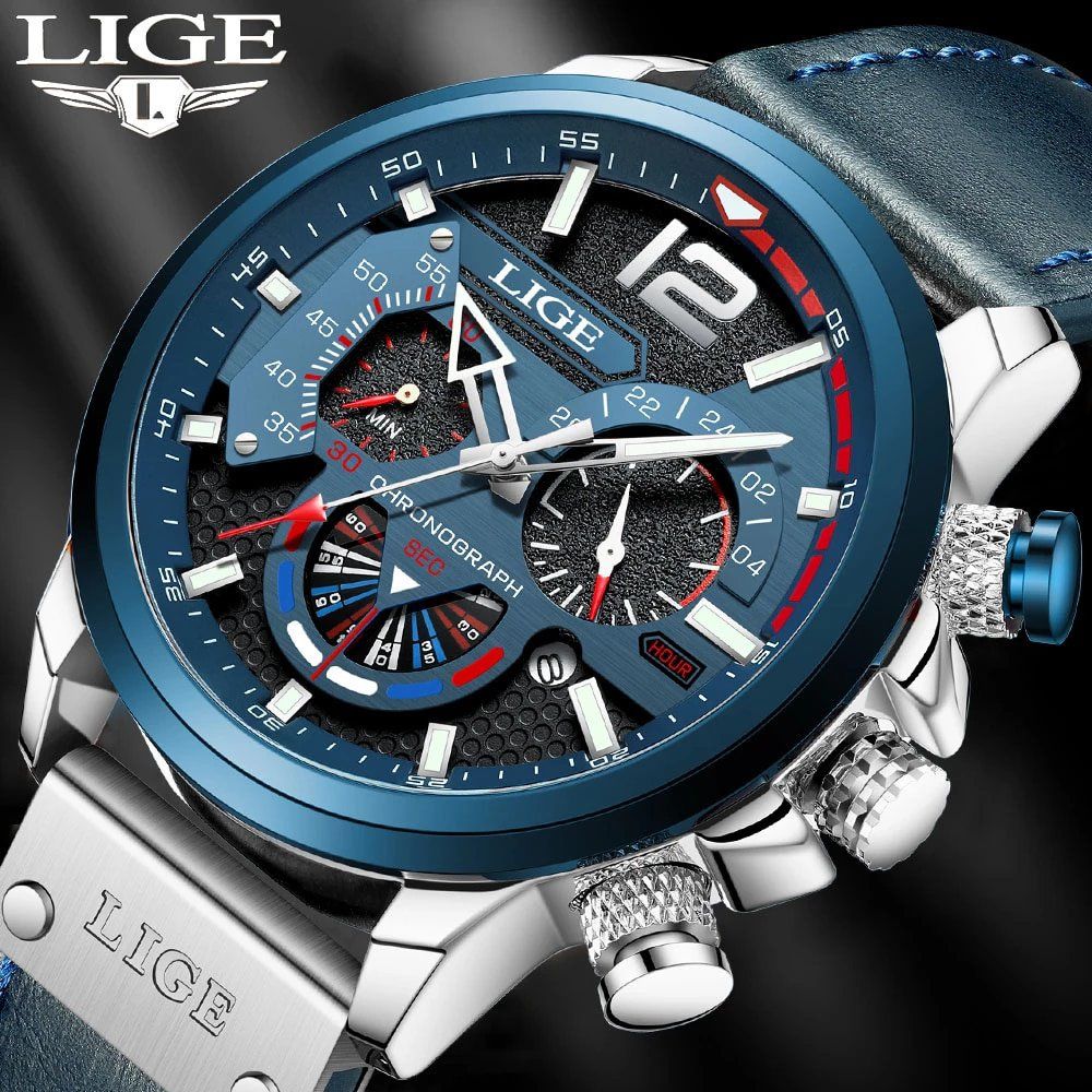 Edler Chronograph Uhr Chrono Armbanduhr Herrenuhr Datum (Neu und ...