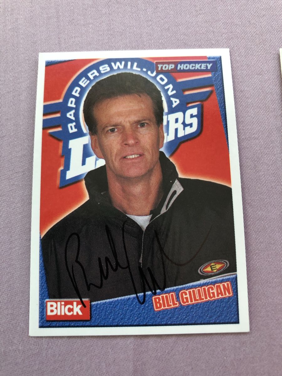 Bill Gilligan SCRJ SCB Hockey Card signiert Sticker (Gebraucht) in ...
