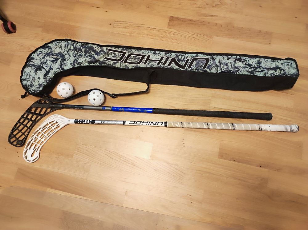 Unihoc Set mit 2 Schächer 2 Bälle und Floorballtasche (Gebraucht) in ...