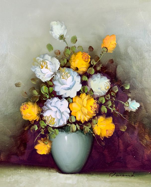 Grosse Farbenfrohes Stilleben Gemälde Signiert Bussart | Kaufen auf Ricardo