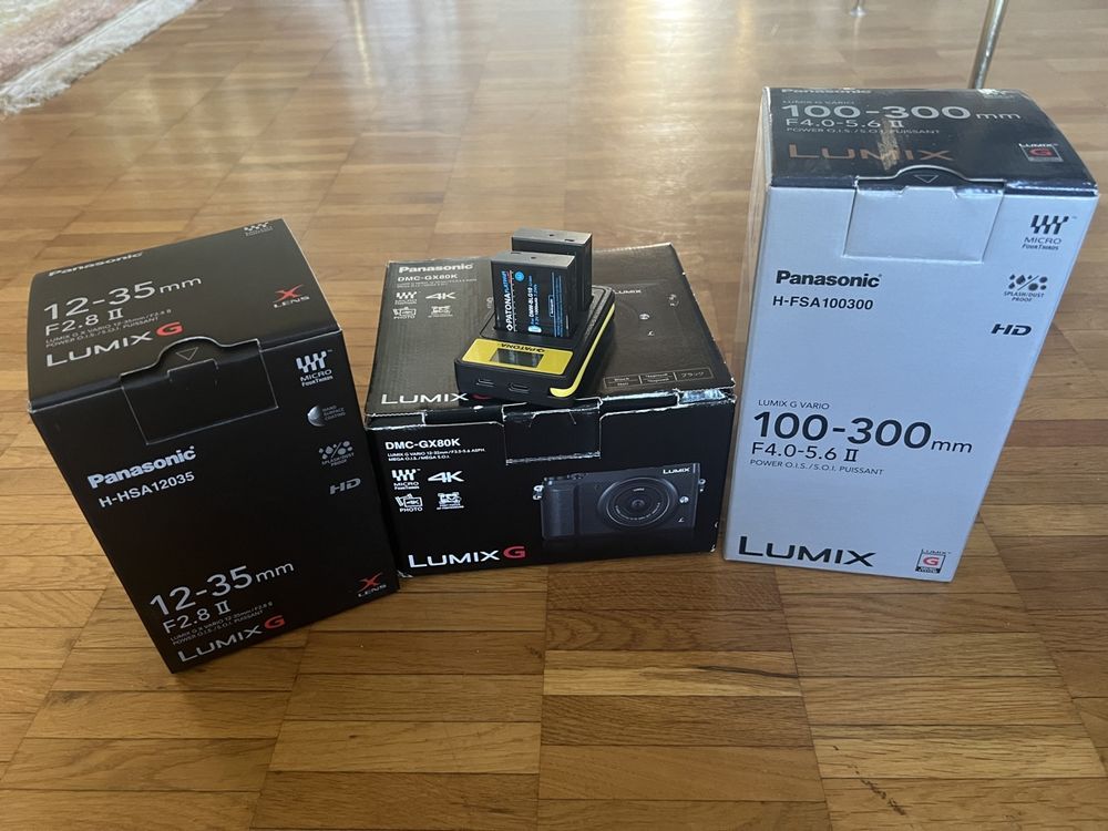 Pack Panasonic GX80K + 12-35mm + 100-300mm (Gebraucht) in Onex für CHF ...