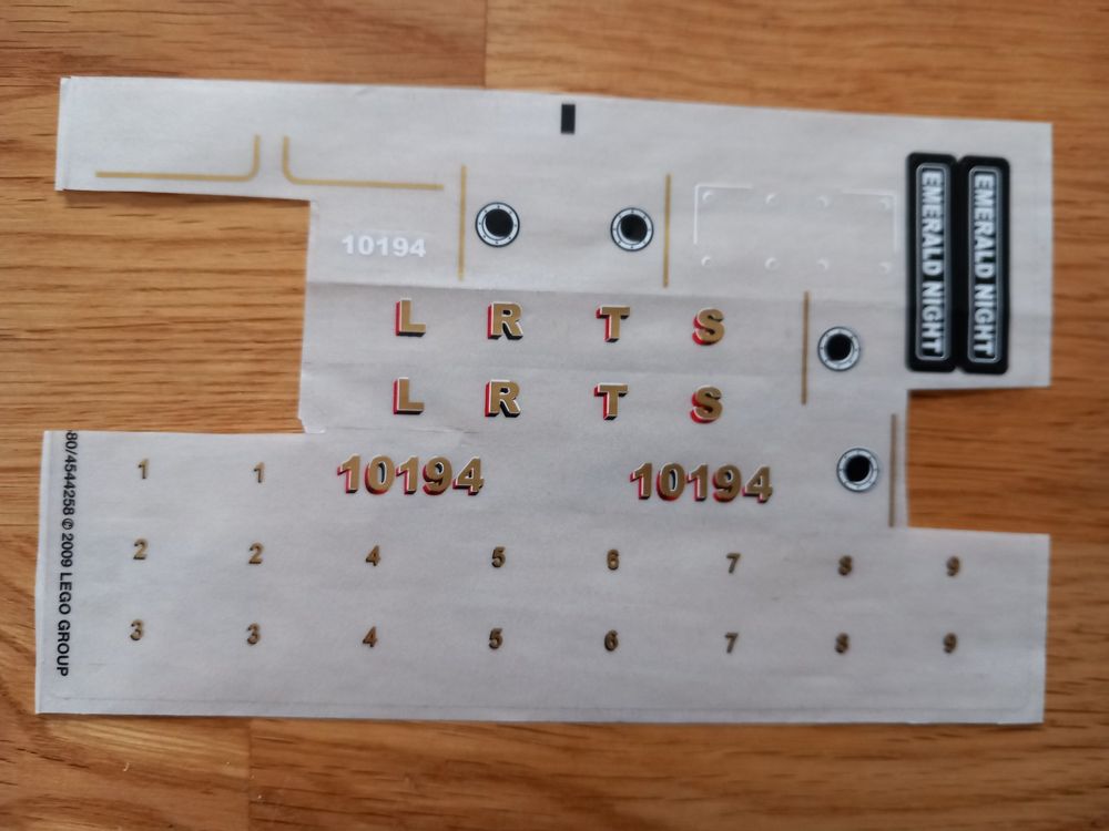 LEGO® 10194 Emerald Night Sticker Bogen (Neu (gemäss Beschreibung)) in ...