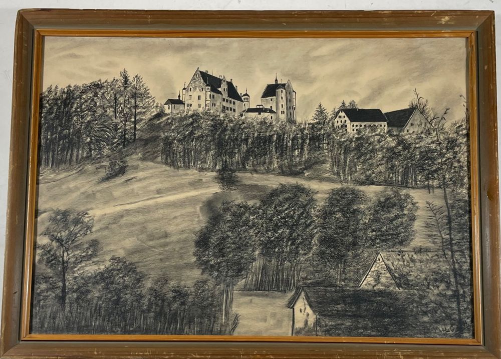 Interessante Kohle Zeichnung unleserlich Signiert | Kaufen auf Ricardo