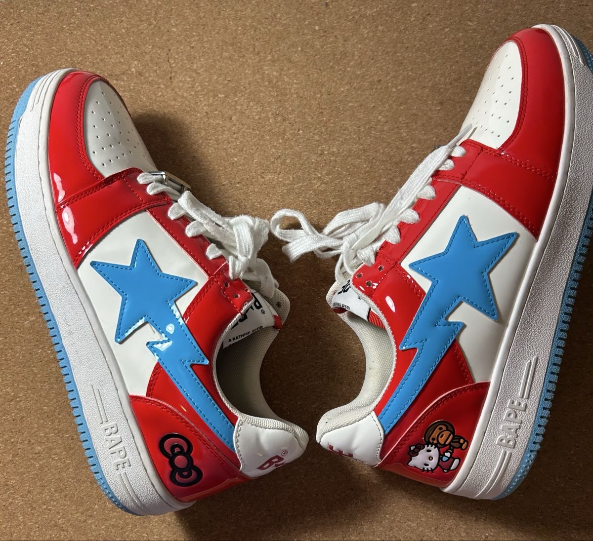 Bape Sta Hello Kitty Red Patent, Gr. 40 - 41, Top Zustand! (Neu (gemäss ...