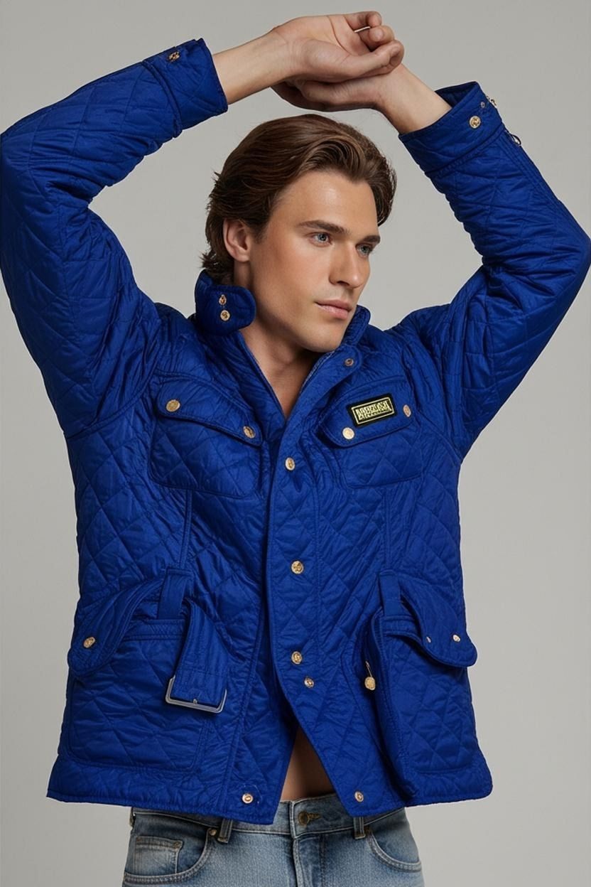 Barbour Navy Blue Quilted Jacket - Size UK 10 / EU 44 (Gebraucht) in ...