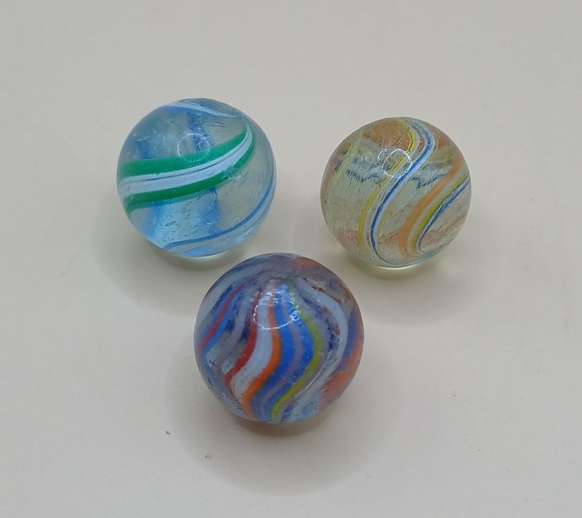 3 antike MURMELN "Lauscha" Glasmurmeln Murmelibahn (Gebraucht) in ...