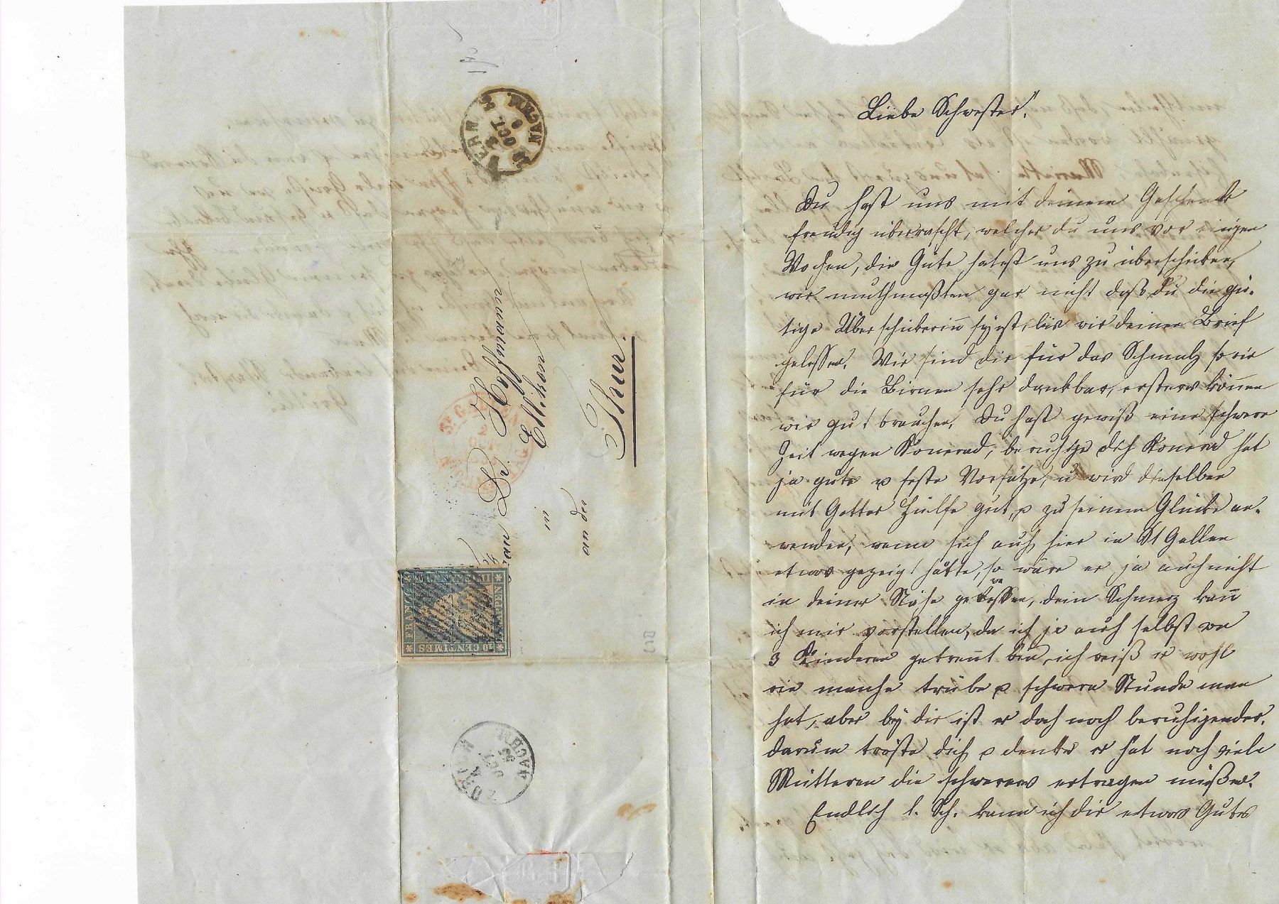 Traumhafter 23B-Strubel Beleg an den Herrn Dr. Hoffmann (Gebraucht) in ...