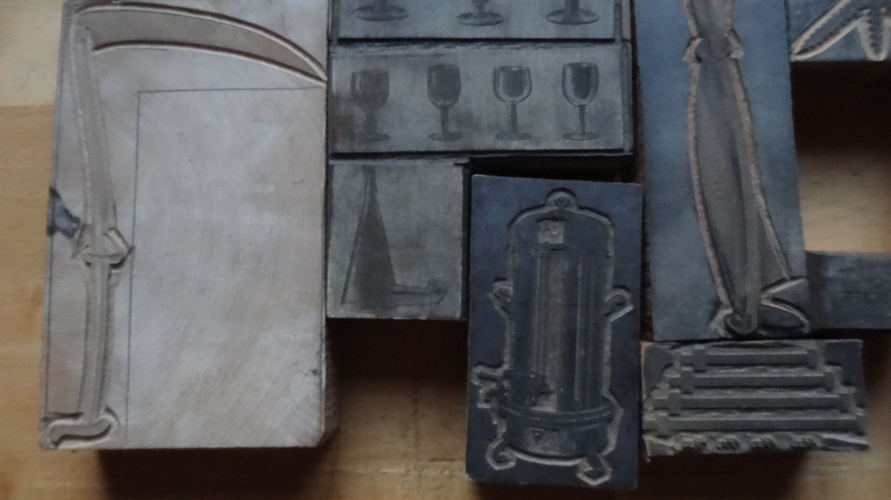 typographie, clichés bois Vintage pour impression (D'occasion) à ...